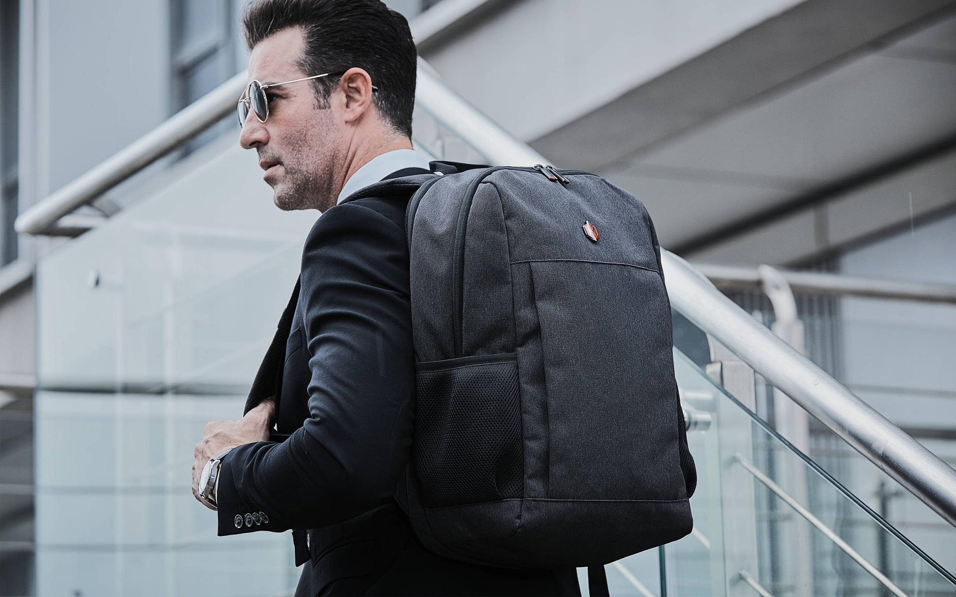 Business Formal Backpack | Classic 1 Dark Grey | Krimcode